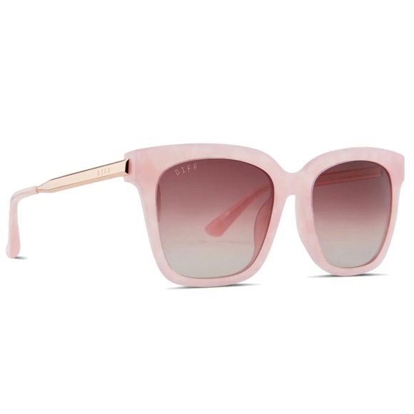 Diff Eyewear | Accessories | Diff Bella Sunglasses Geo Pink Gold Frame ...